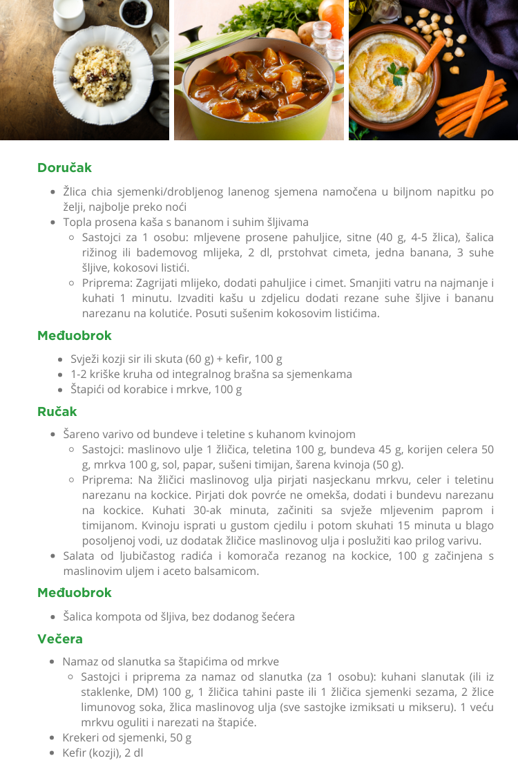 Plan prehrane kod konstipacije