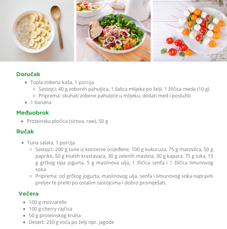 Plan prehrane za mršavljenje