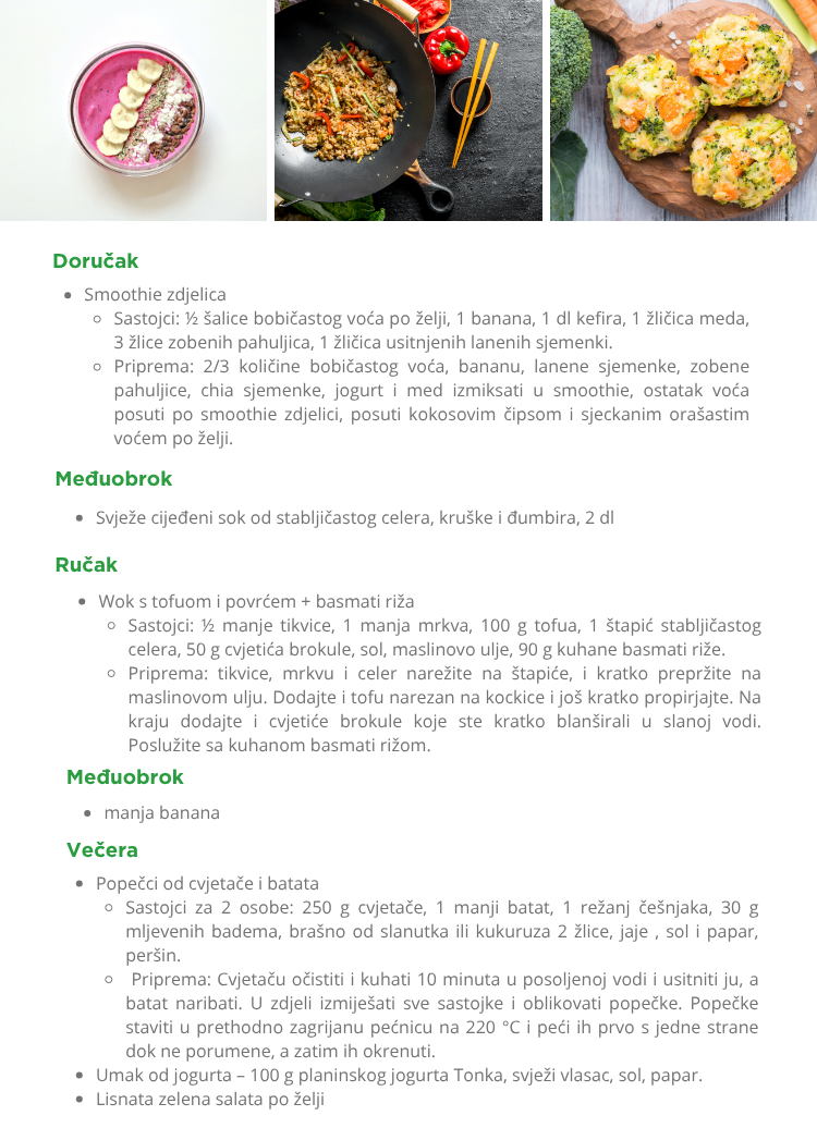 Plan prehrane protuupalne dijete kod reumatoidnog artritisa